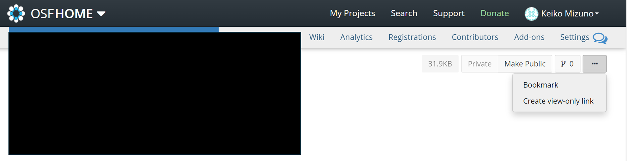 Open Science Framework (OSF) で事前登録の匿名リンクを作成する